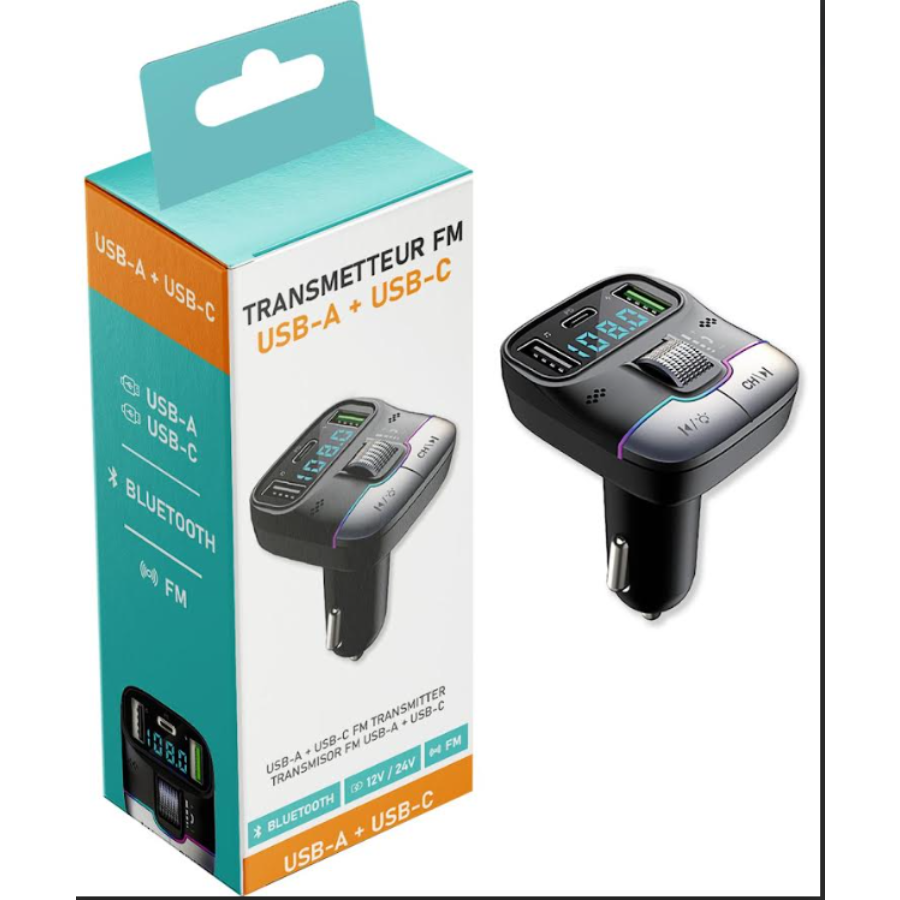 Transmetteur FM USB-A + USB-C synchro - Norauto