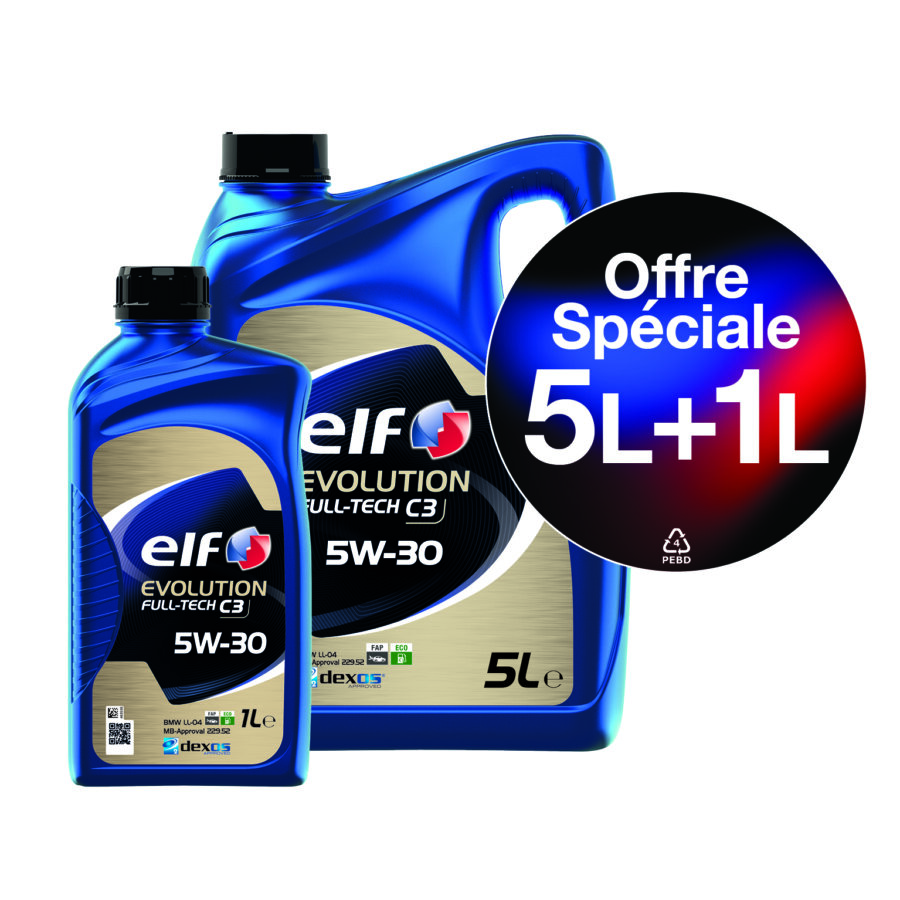 Huile moteur Elf EVOLUTION FULLTECH MIXTE C3 5W30 5L + 1L - Norauto