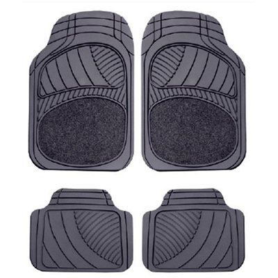 4 tapis universels en PVC et moquette NORAUTO noir - Norauto