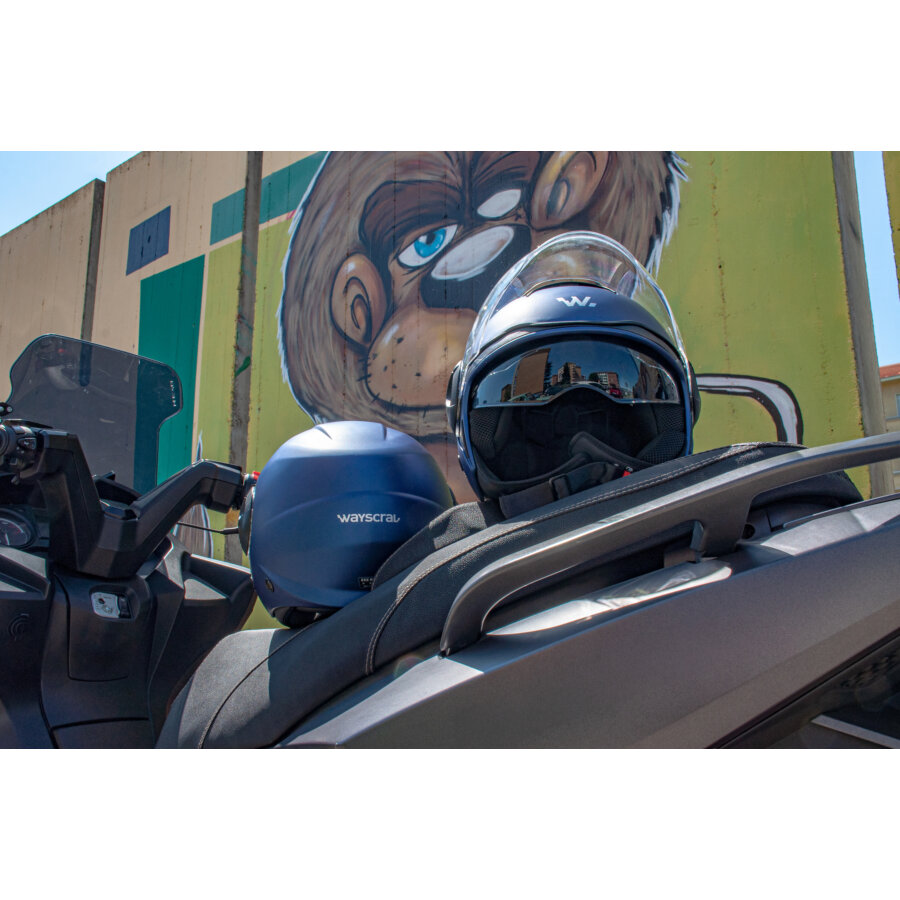 Casque moto jet Urban Vision WAYSCRAL taille XL visière solaire bleu ...