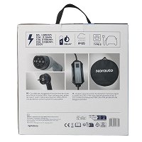 Chargeur électrique portable NORAUTO Type 2 vers Prise domestique - 6m - 3,7 Kw (monophasé 16/8A ...