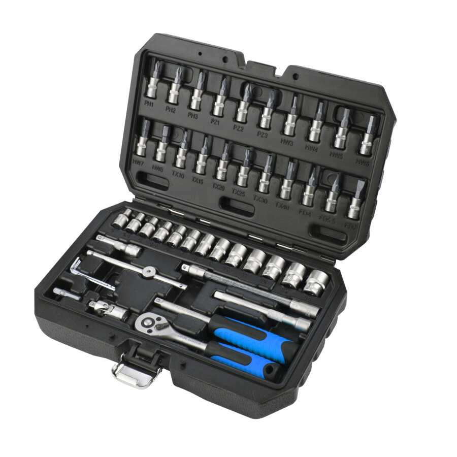 Kit de douilles et clé à cliquet 46 pièces UP FOR REPAIR - Norauto