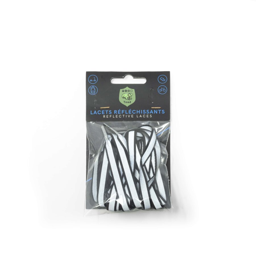 Lacets réflechissants TOAD noir - Norauto