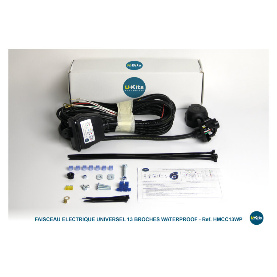 Faisceau d'attelage universel (13 broches) U-KITS UTILITAIRE ETANCHE ...