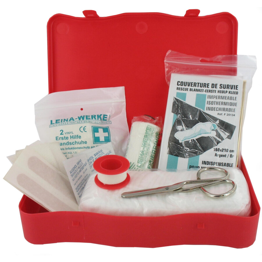 Boîte de premier secours 10 éléments (18 articles unitaires) 25 cm DIN ...