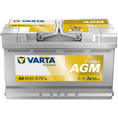 Batterie VARTA A6 Start & Stop Silver AGM 80 Ah - 800 A - Norauto