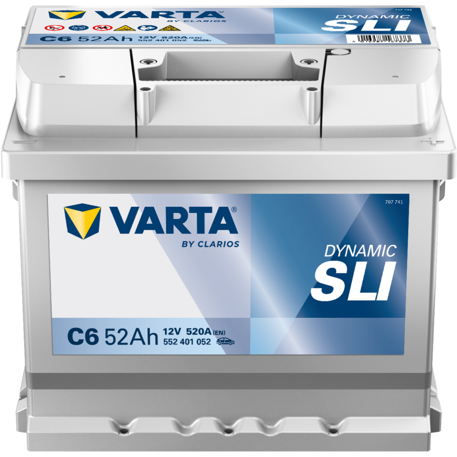 Batterie VARTA C6 Silver SLI 52 Ah - 520 A - Norauto
