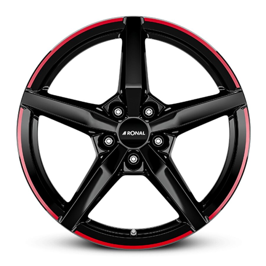 Jante alu RONAL R69 MCR 17 pouces - 7.5x17 5x120 ET55 Jetblack-Red Rim ...
