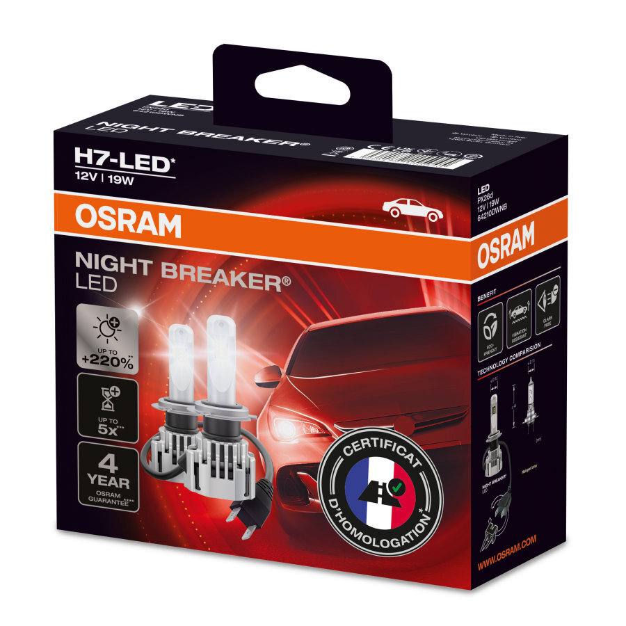 2 ampoules led OSRAM LEDr Night Breaker H7 homologuée - Norauto