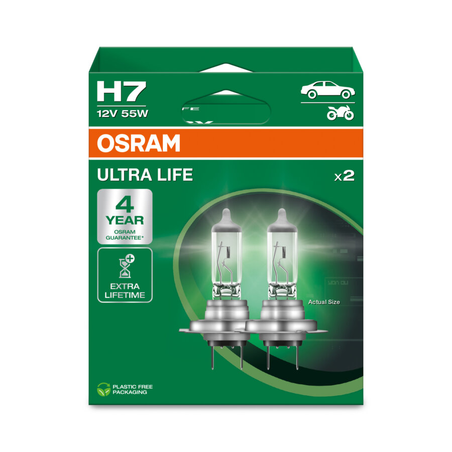 2 ampoules H7 12V OSRAM ULTRA LIFE-HCB - Norauto