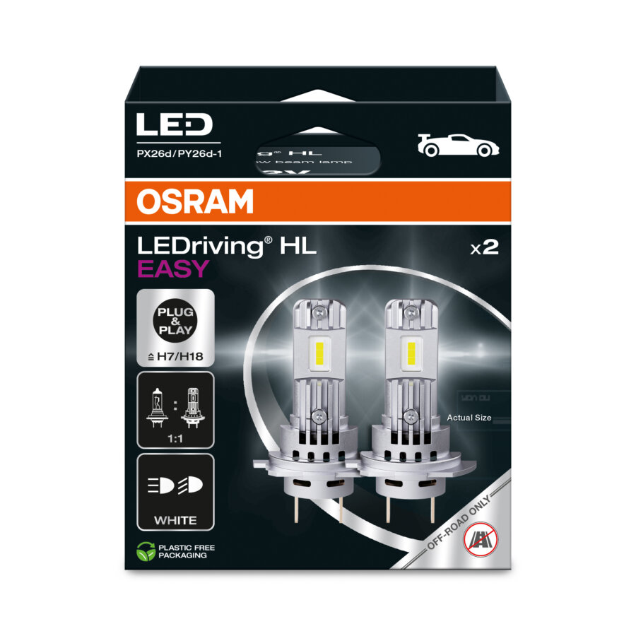 2 ampoules OSRAM LEDriving HL EASY H7/H18 - Norauto