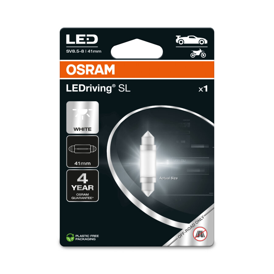 1 ampoule led OSRAM Cool White LEDriving Navette C5W 41 mm 12V 0,6W - Norauto