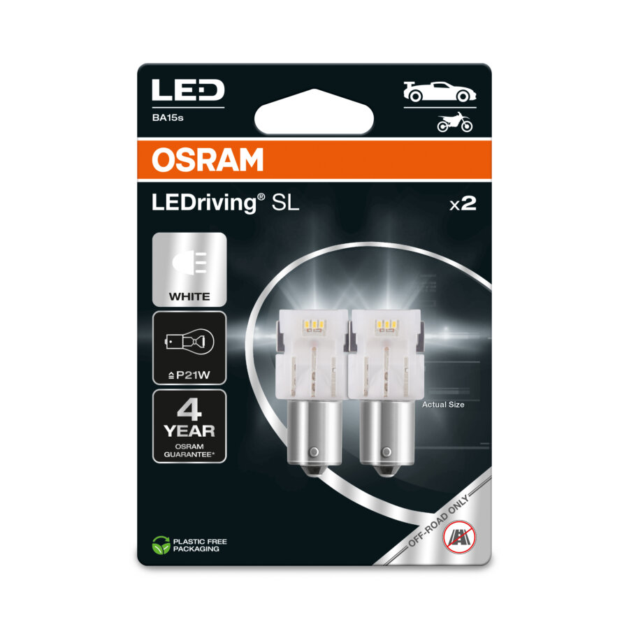 2 ampoules LED P21W base 31mm OSRAM Cool White LEDriving - Norauto
