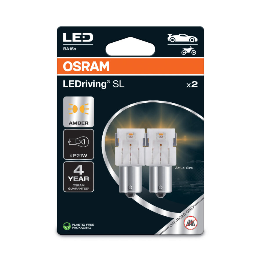 2 ampoules led OSRAM LEDriving P21W 12V 1,3W - Norauto