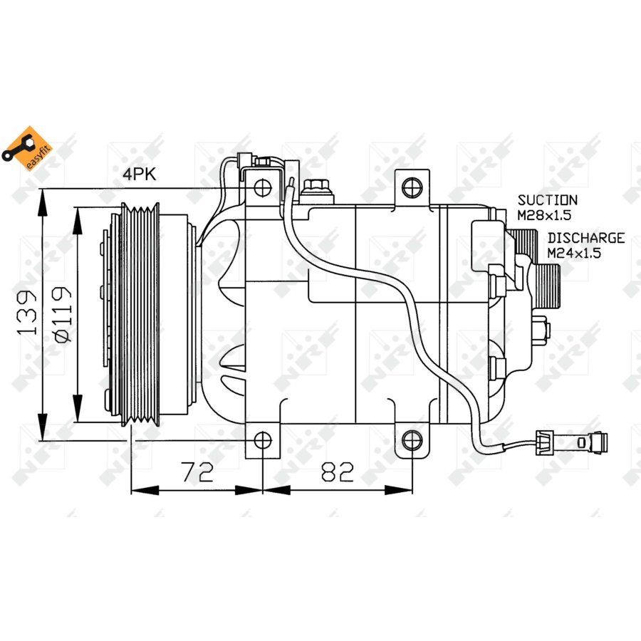 Compresseur de climatisation NRF 32030 EASY FIT - Norauto