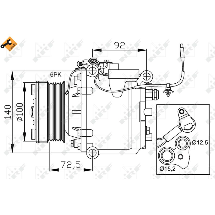 Compresseur de climatisation NRF 32165 EASY FIT - Norauto