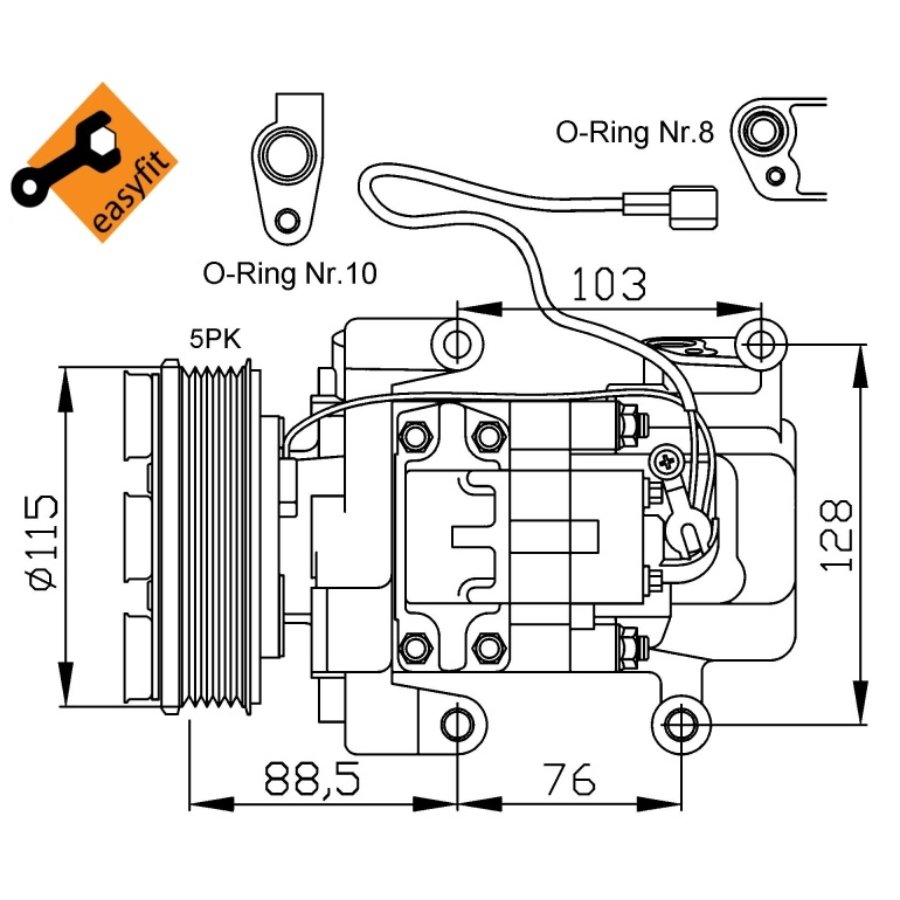 Compresseur de climatisation NRF 32681 - Norauto