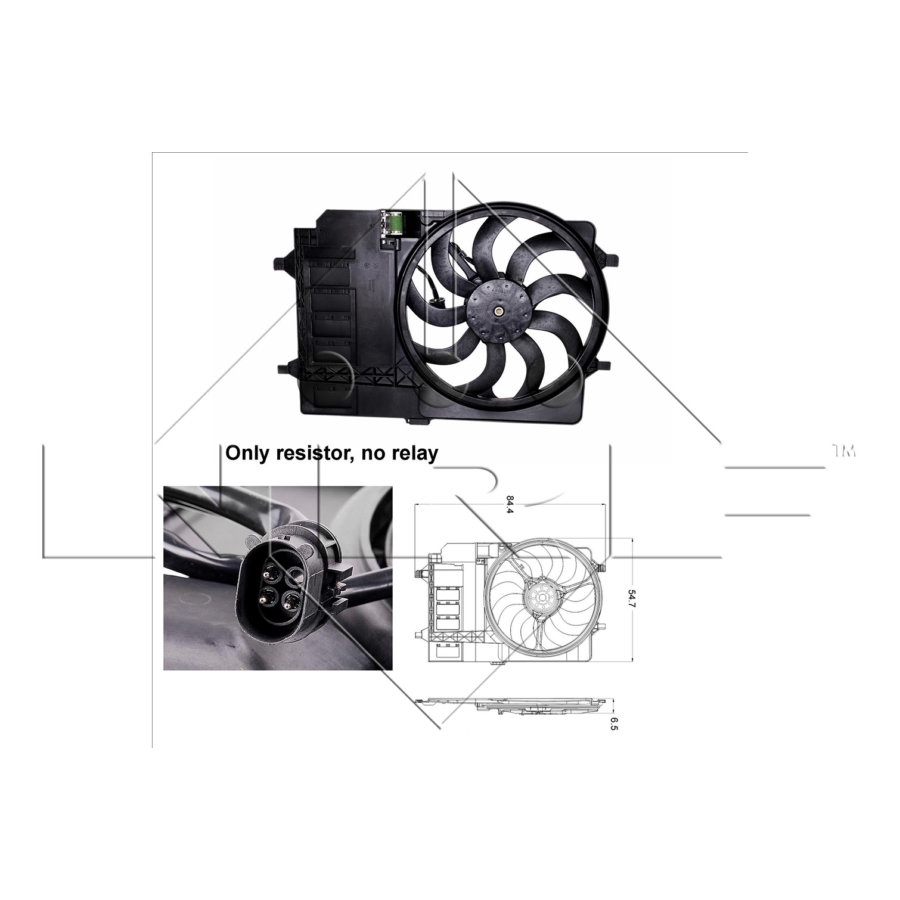 Ventilateur de refroidissement moteur NRF 47301 - Norauto