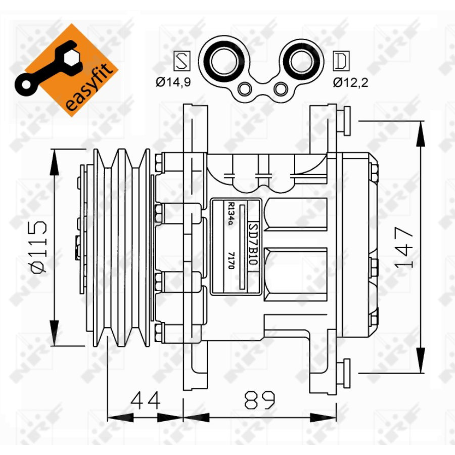 Compresseur de climatisation NRF 32207G EASY FIT - Norauto