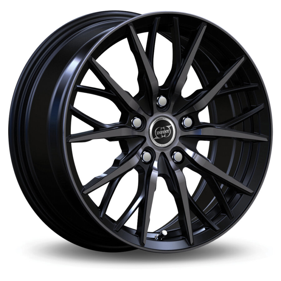Jante alu INFINY SPIKE NOIR POLI 15 pouces - 6.5x15 4x108 ET35 Noir ...