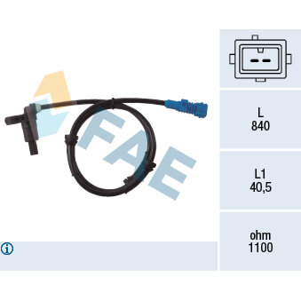 Capteur de vitesse de roue ABS FAE 78091f - Norauto