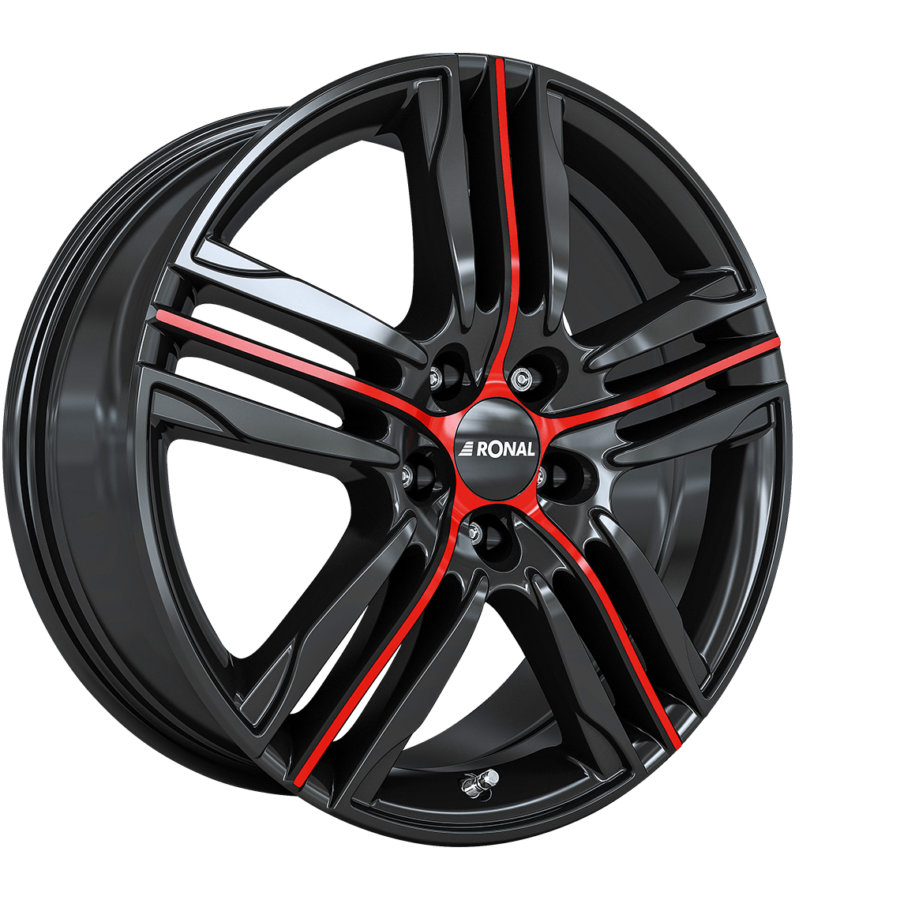 Jante alu RONAL R57 MCR 18 pouces - 7.5x18 4x108 ET24 Jetblack-Red ...
