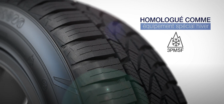 Symboles 3PMSF et M+S : signification sur pneu hiver et pneu 4 saisons
